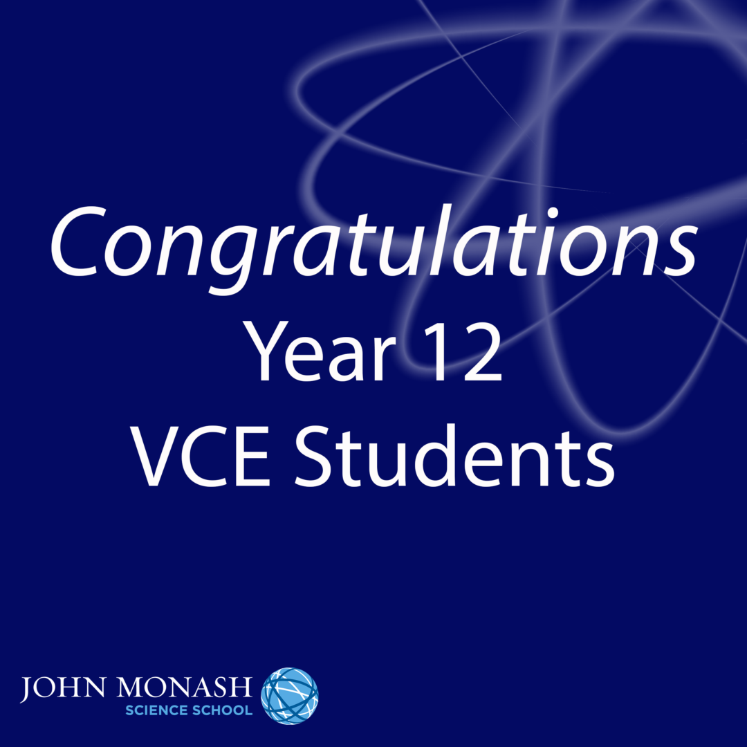 Incredible VCE results after 2 years of COVID - John Monash Science School